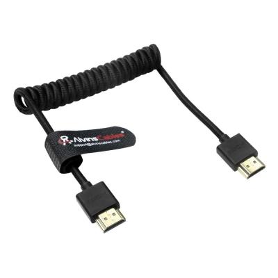 China Alvin's Cables 8K HDMI 2.1 Coiled Cable 2ft Gold Plated for Gaming PS5 for sale