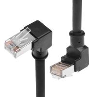 China Alvin's Cables Cat6 Shielded RJ45 Cable 16.4ft Down Angle for PLC Robotics for sale