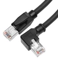 China Alvin's Cables Profinet Cat6 Shielded Ethernet Cable Left Angle High Flex Gold Plated 15m for PLC Robotics for sale