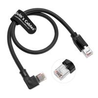 China Alvin's Cables Profinet CAT6A Shielded Ethernet Cable Right Angle High Flex Gold Plated 3m for Industrial Automation for sale