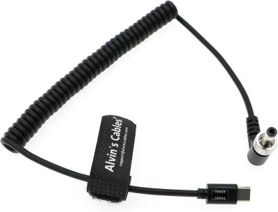 China Alvin's Cables USB C PD to Lock DC 12V Coiled Cable for Video Monitors for sale