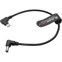 China Alvin's Cables Right Angle USB-C Type-C PD to DC Power Cable PD Charging Cable for Blackmagic Video Assist Monitor 30CM/11.8 inches for sale