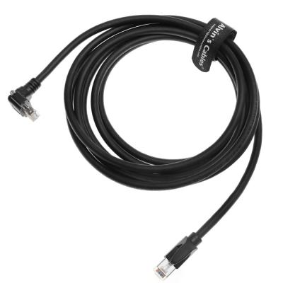 China Alvin's Vertical Screw Lock CAT6a GigE Cable for Industrial Cameras for sale