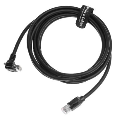 China Alvin's Vertical Screw Lock CAT6a GigE Cable for Industrial Cameras for sale