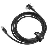 China Alvin's CAT6a SF UTP GigE 5m Vertical Screw Lock Left Angle for sale