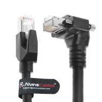 China Alvin's CAT6a GigE Vision Cable Shielded High Flex 3.3ft Right Angle for sale
