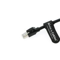 China Alvin's Cables CAT6a GigE Vision Cable 3m Shielded Screw Lock Up Angle RJ45 for sale