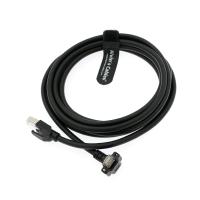 China Alvin's Cables CAT6a GigE Vision Cable 3m Shielded Screw Lock Up Angle RJ45 for sale