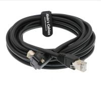 China Alvin's Cables CAT6a GigE Vision Cable 3m Shielded Screw Lock Up Angle RJ45 for sale