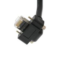China Alvin's Cables CAT6a GigE Vision Cable 3m Shielded Screw Lock Up Angle RJ45 for sale