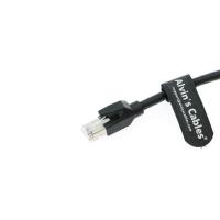 China Alvin's Cables CAT6a GigE Vision Cable 10m Shielded Screw Lock Up Angle RJ45 for sale