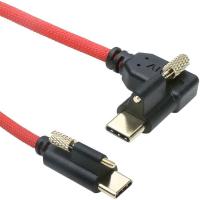 China Alvin's Locking USB C Cable for Blackmagic 4K G2 Pyxis 10Gbps 12in Red for sale
