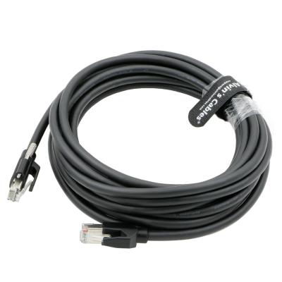 China Alvin's CAT6a GigE Vision Cable 16.4ft Shielded Screw Lock RJ45 for sale