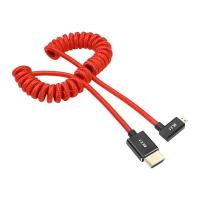China Alvin's 8K Right Angle Micro HDMI Cable Coiled 48Gbps for sale