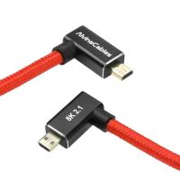 China Alvin's 8K Right Angle Micro HDMI Cable Coiled 48Gbps for sale