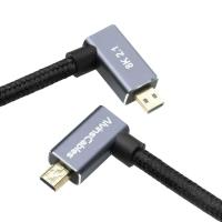China Alvin's 8K Left Angle Micro HDMI Cable Coiled 48Gbps for sale