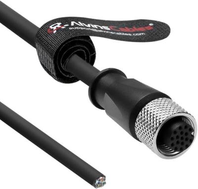 China Alvin's M12 A Code 17 Pin To Open End Cable 6.6ft HikRobot Cognex for sale