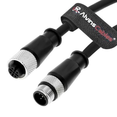 China Alvin's M12 A-Code 5-Pin Shielded Cable - Industrial Automation, 1m for sale