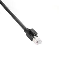 China Alvin's M12 X-Code 8Pin Male to RJ45 Cat6a Cable, 1m, Right Angle for Cognex/Keyence for sale