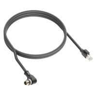 China Alvin's M12 X-Code 8Pin Male to RJ45 Cat6a Cable, 1m, Right Angle for Cognex/Keyence for sale