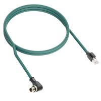 China Alvin's M12 X-Code 8Pin-RJ45 Cat6a 10m RT Angle Green for Cognex/Keyence for sale