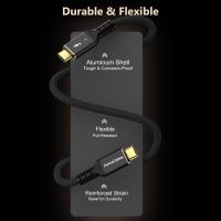 China Alvin's 2ft TB5 Cable: 120Gbps, 240W PD, 16K, TB4/3/USB4 for sale