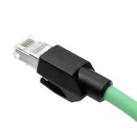 China Alvin's Cables M12 to RJ45 4-Pin Ethernet Cable, 20m Green, High-Flex Industrial for sale