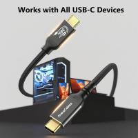 China Alvin's USB4 2ft Cable, 40Gbps 240W, 8K@60Hz, Thunderbolt 4/3 Compatible for sale