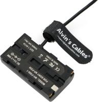 China Alvin's Atomos/SmallHD NP-F550 Dummy Battery to DC Right Angle Power Cable for sale