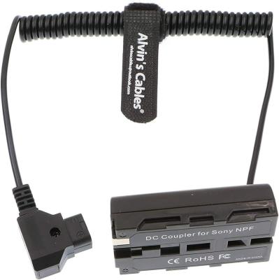 China Alvin's D-Tap to NP-F970 Coiled Power Cable for Sony/Atomos for sale