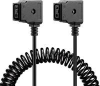 China Alvin's Cables D-tap Female to D-tap Female Power Extension Coiled Cable for V-Mount Gold Mount Battery for sale