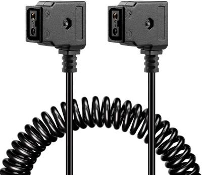 China Alvin's Cables D-tap Female to D-tap Female Power Extension Coiled Cable for V-Mount Gold Mount Battery for sale