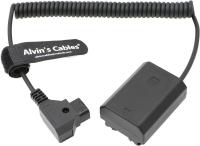China Alvin's Cables NP FZ100 Dummy Battery to D tap Coiled Power Cable for Sony A7III A7RIII A7SIII A7C A7IV A9 FX3 Camera for sale