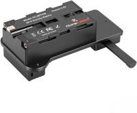 China Alvin's Cables NP-F Dummy Battery to V-Lock V-Mount Battery Plate for Sony NP-F970 F770 F550 for Atomos Shinobi Shogun Ninja V, for Hollyland Mars Transmission, SmallHD 702, LED Lights-Black for sale