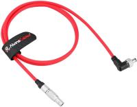 China Alvin's Cables 2 Pin to Locking DC Right Angle Power Cable for Atomos Ninja V, Blackmagic Video Assist, SmallHD 702 Monitor, Ultra-Soft Red, 90cm| 3ft for sale