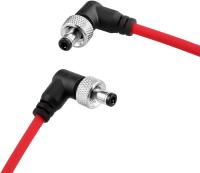 China Alvin's Cables 2 Pin to Locking DC Right Angle Power Cable for Atomos Ninja V, Blackmagic Video Assist, SmallHD 702 Monitor, Ultra-Soft Red, 90cm| 3ft for sale