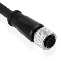 China Alvin's Cables M12 A-Code 12 Pin Female to DB15 Power Trigger Data Cable for Cognex in-Sight Sensor Vision Systems CCB-PWRIO-MOD-05, High Flex 1m| 3.3ft for sale