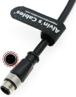China Alvin's Cables M12 A-Code 3 Pin Male to 3 Pin Male Sensor Actuator Cable for Industrial Sensors, Actuators, I/O Modules, High Flex 1m| 3.3ft for sale