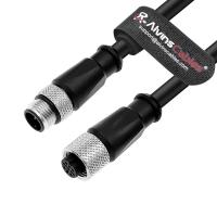 China Alvin's Cables M12 A-Code 3 Pin Male to 3 Pin Female Sensor Actuator Cable for Industrial Sensors, Actuators, I/O Modules, High Flex 1m| 3.3ft for sale