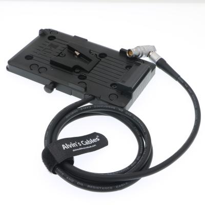 China IDX V-Mount Battery Plate To 6 Pin Right Angle Video Power Cable For Red Scarlet Epic for sale
