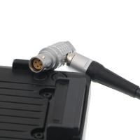 China IDX V-Mount Battery Plate To 6 Pin Right Angle Video Power Cable For Red Scarlet Epic for sale