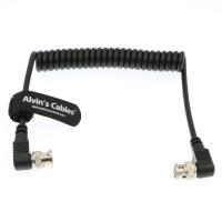 China HD SDI Coiled Camera Power Extension Cable Right Angle BNC To Right Angle BNC for sale