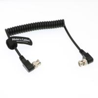 China HD SDI Coiled Camera Power Extension Cable Right Angle BNC To Right Angle BNC for sale