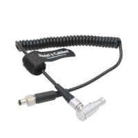 China 2 Pin Lemo Right Angle To Locking DC Coiled Power Cable High Durability For Teradek for sale