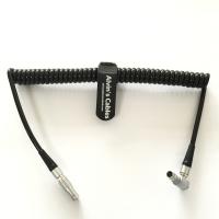 China Teradek ARRI Alexa Camera Coiled Twist Power Cable 2 Pin Right Angle to Straight for sale
