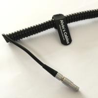 China Teradek ARRI Alexa Camera Coiled Twist Power Cable 2 Pin Right Angle to Straight for sale