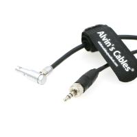 China 3.5mm TRS Locking to 5 pin Right Angle Alexa Mini Audio Cable For Sony for sale