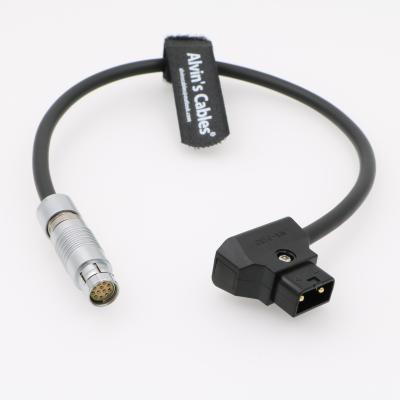 China 12 Pin Fischer Female To D Tap Arri Power Cable Black For Phantom VEO Camera for sale