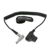 China 2 Pin Right Angle To D TAP Coiled Video Camera Power Cable For Kinefinity Kinemini Camera for sale