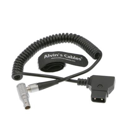 China 2 Pin Right Angle To D TAP Coiled Video Camera Power Cable For Kinefinity Kinemini Camera for sale